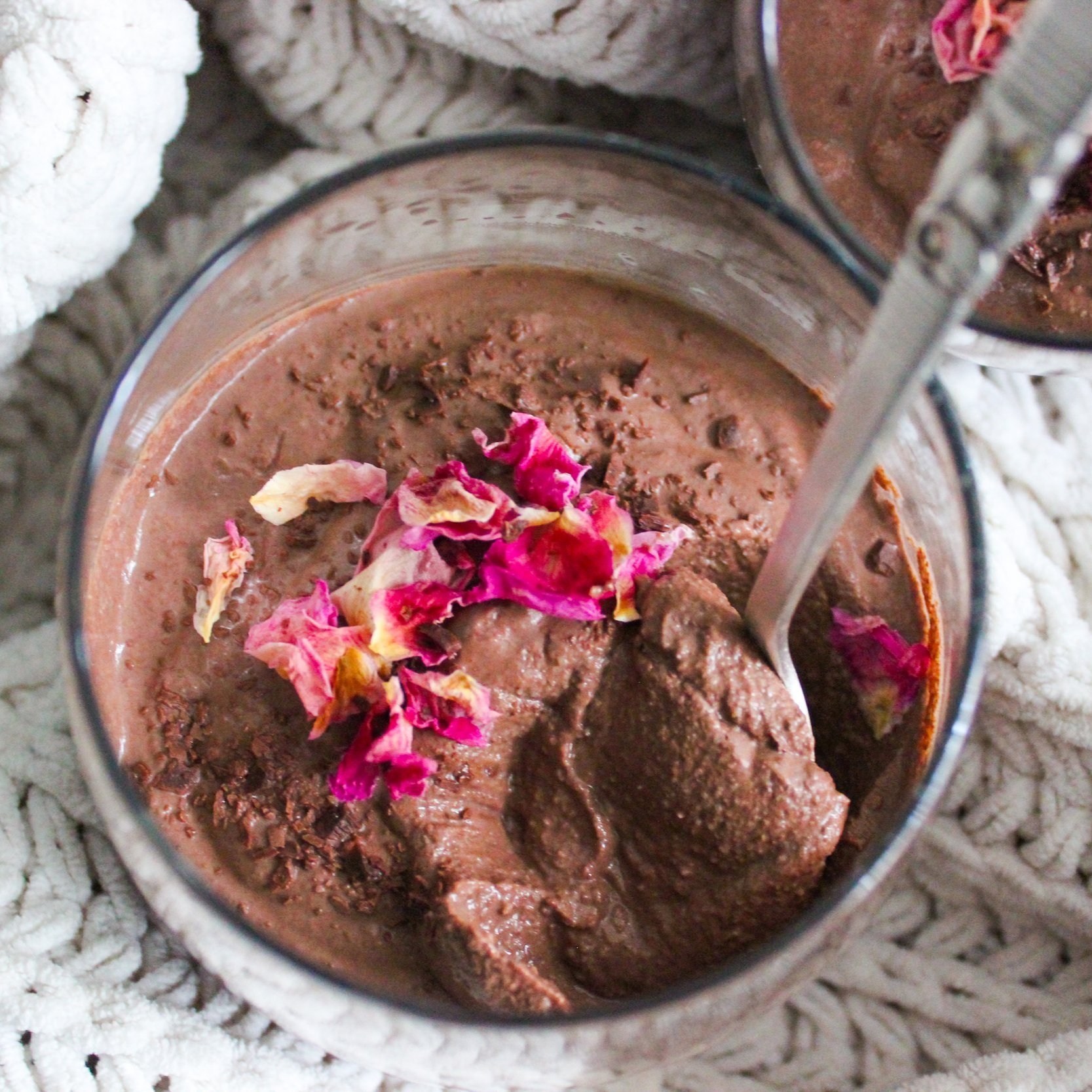 Dark Chocolate Rose Mousse - salt n sprinkles